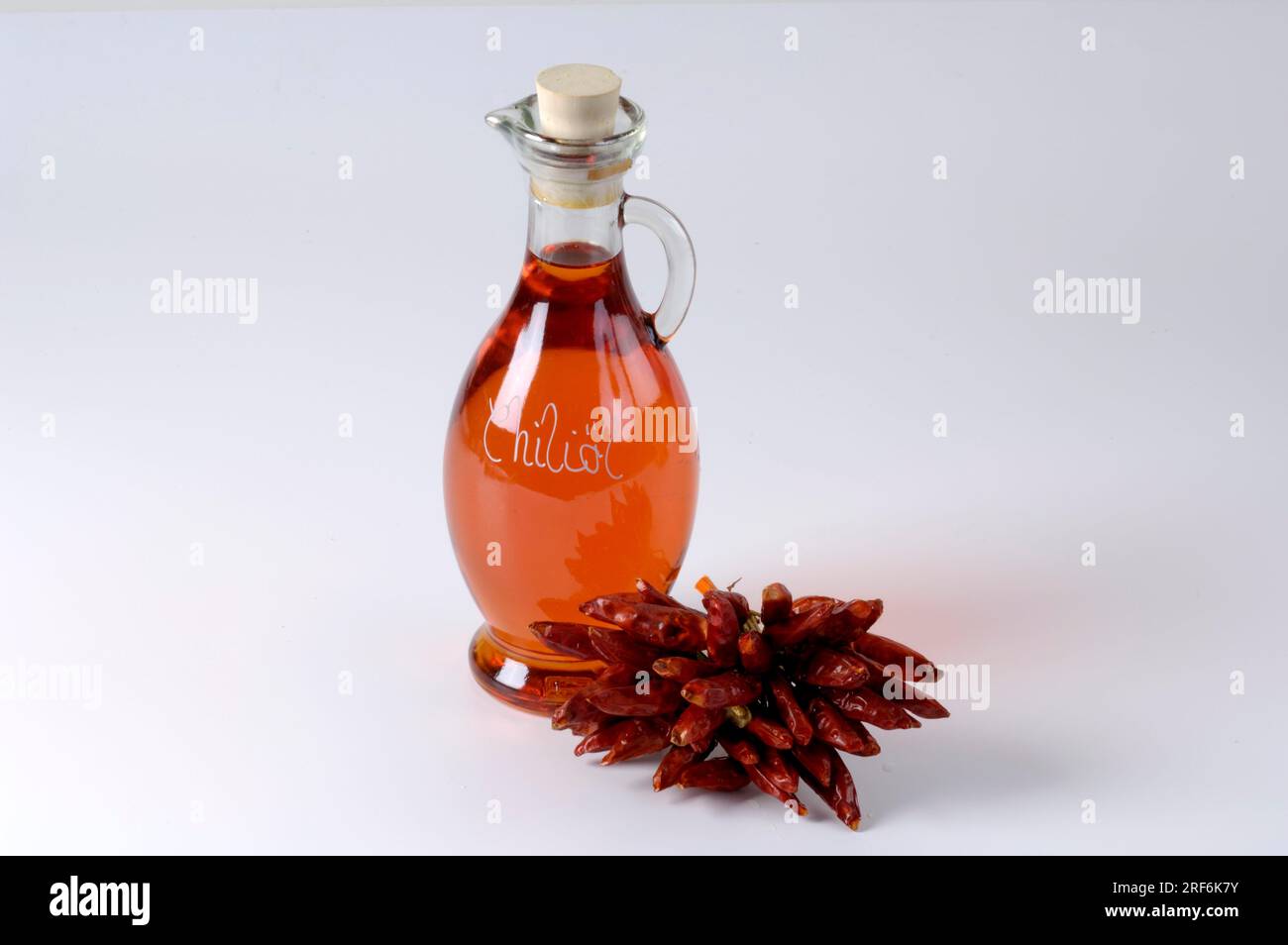 Chili oil (Capsicum frutescens), red pepper, cayenne pepper, chili ...