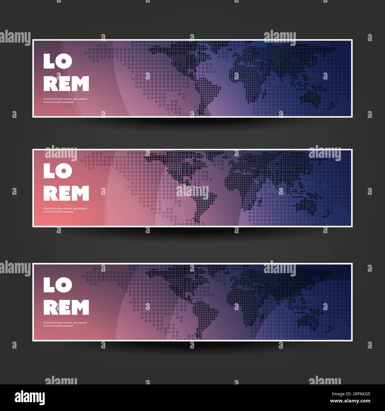 Set of Horizontal Banner or Header Designs for Business Announcement or ...