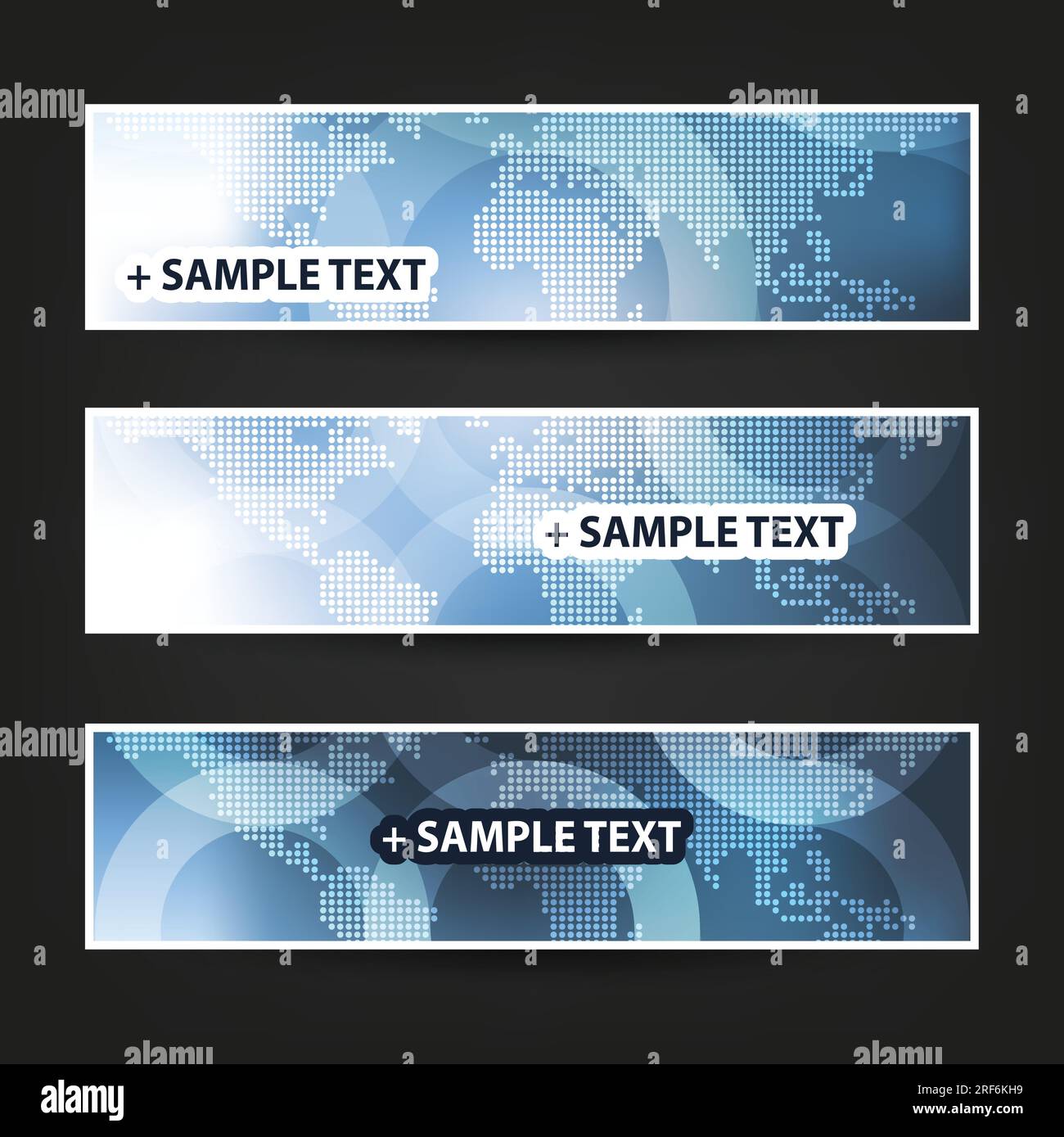 Set of Horizontal Banner Background Designs, Ad Templates - Light Blue ...
