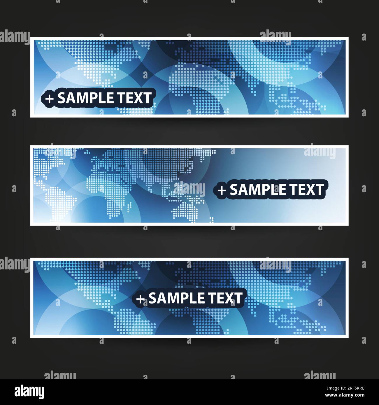 Set of Horizontal Banner Background Designs, Ad Templates - Light Blue ...