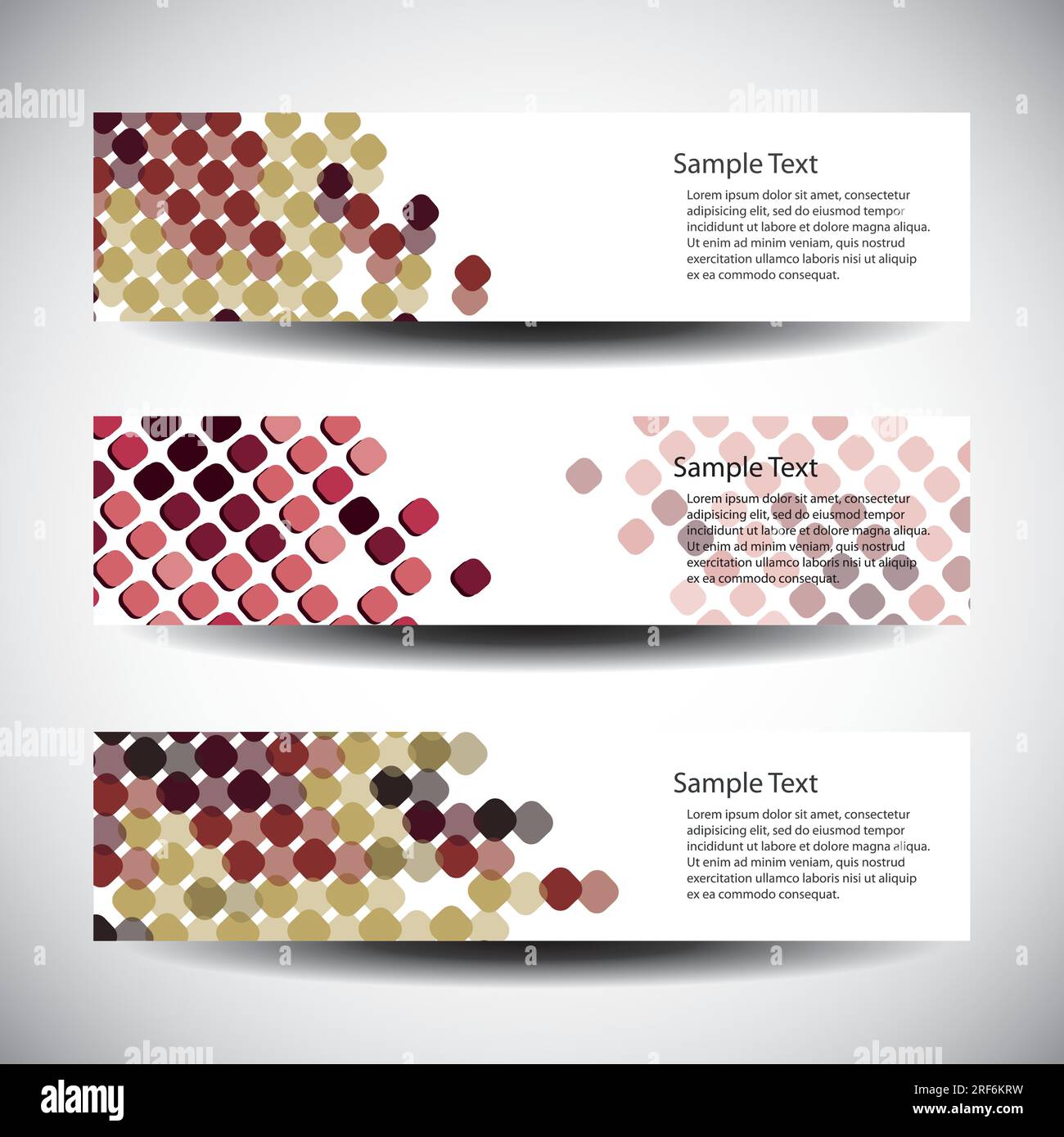 Three abstract header designs Stock Vector Image & Art - Alamy