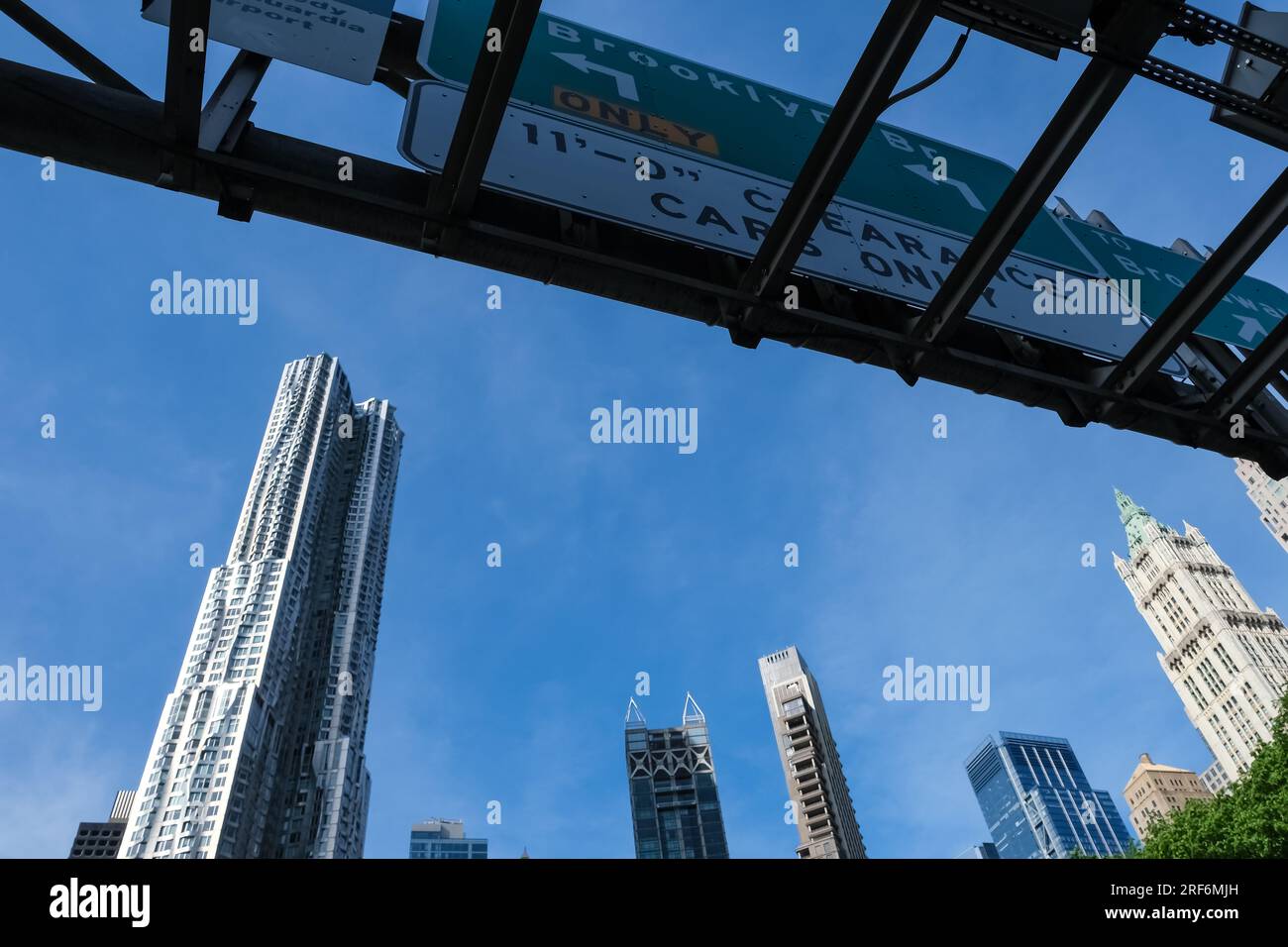 View of Lower Manhattan, the southernmost part of Manhattan, the ...