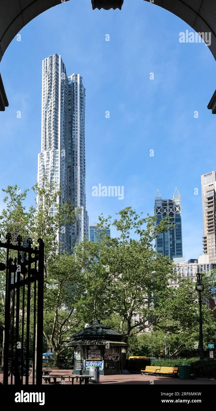 View of Lower Manhattan, the southernmost part of Manhattan, the ...