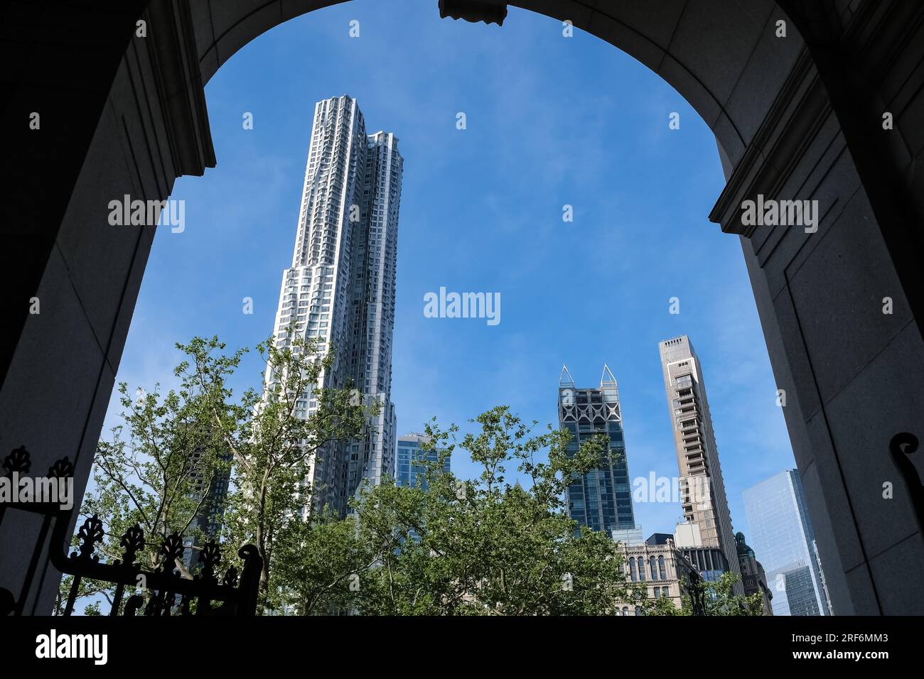 View of Lower Manhattan, the southernmost part of Manhattan, the ...