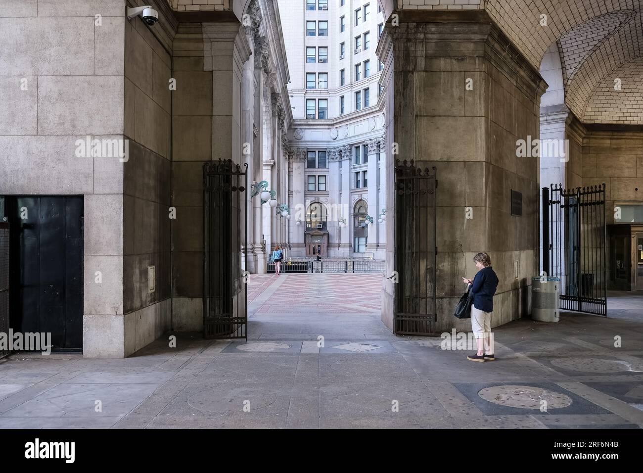 View of the David N. Dinkins Municipal Building, a 40-story building in ...