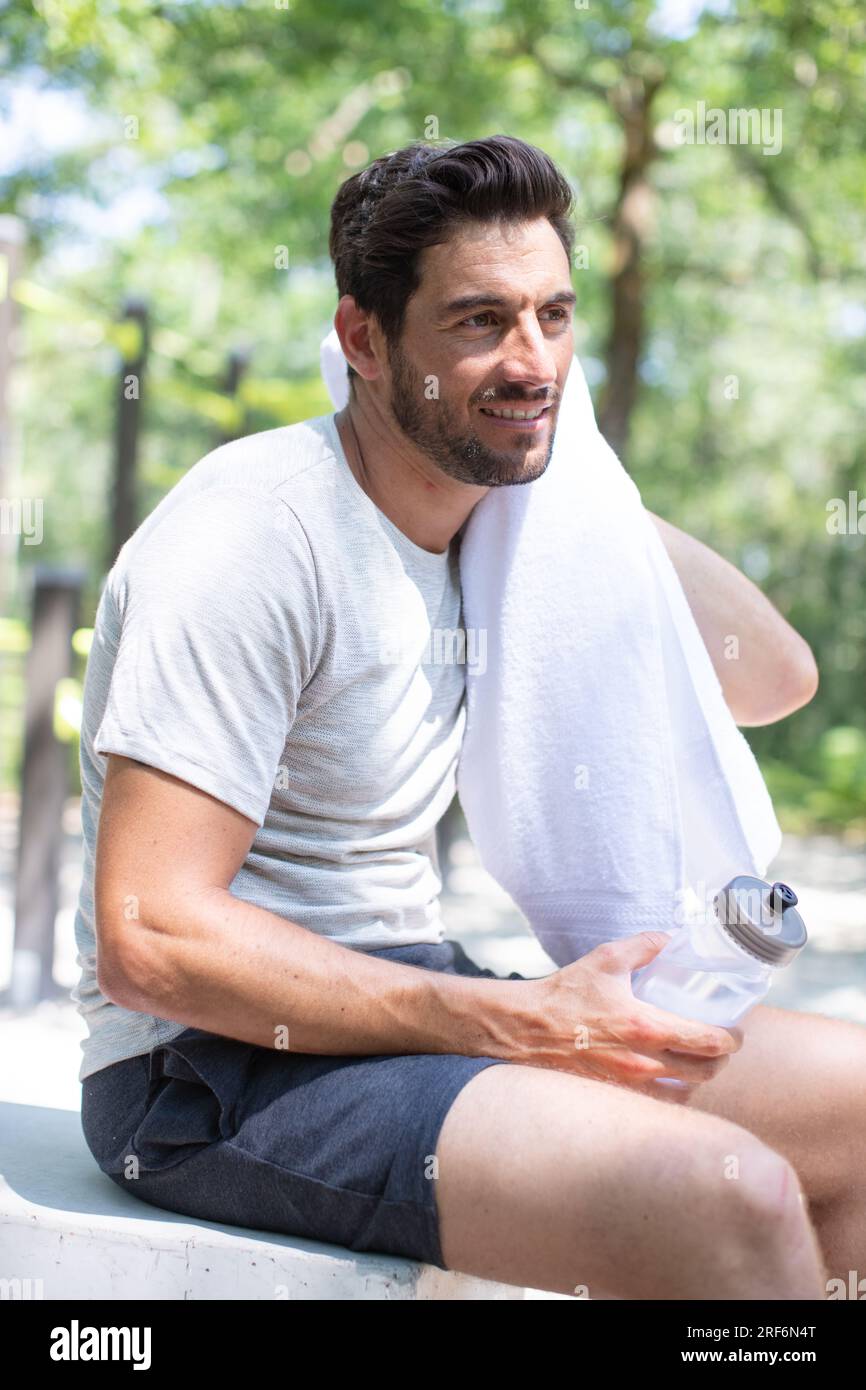 Relax after hard workout hi-res stock photography and images - Alamy