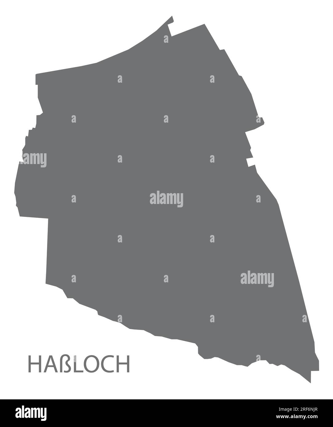 Haßloch German city map grey illustration silhouette shape Stock Vector ...