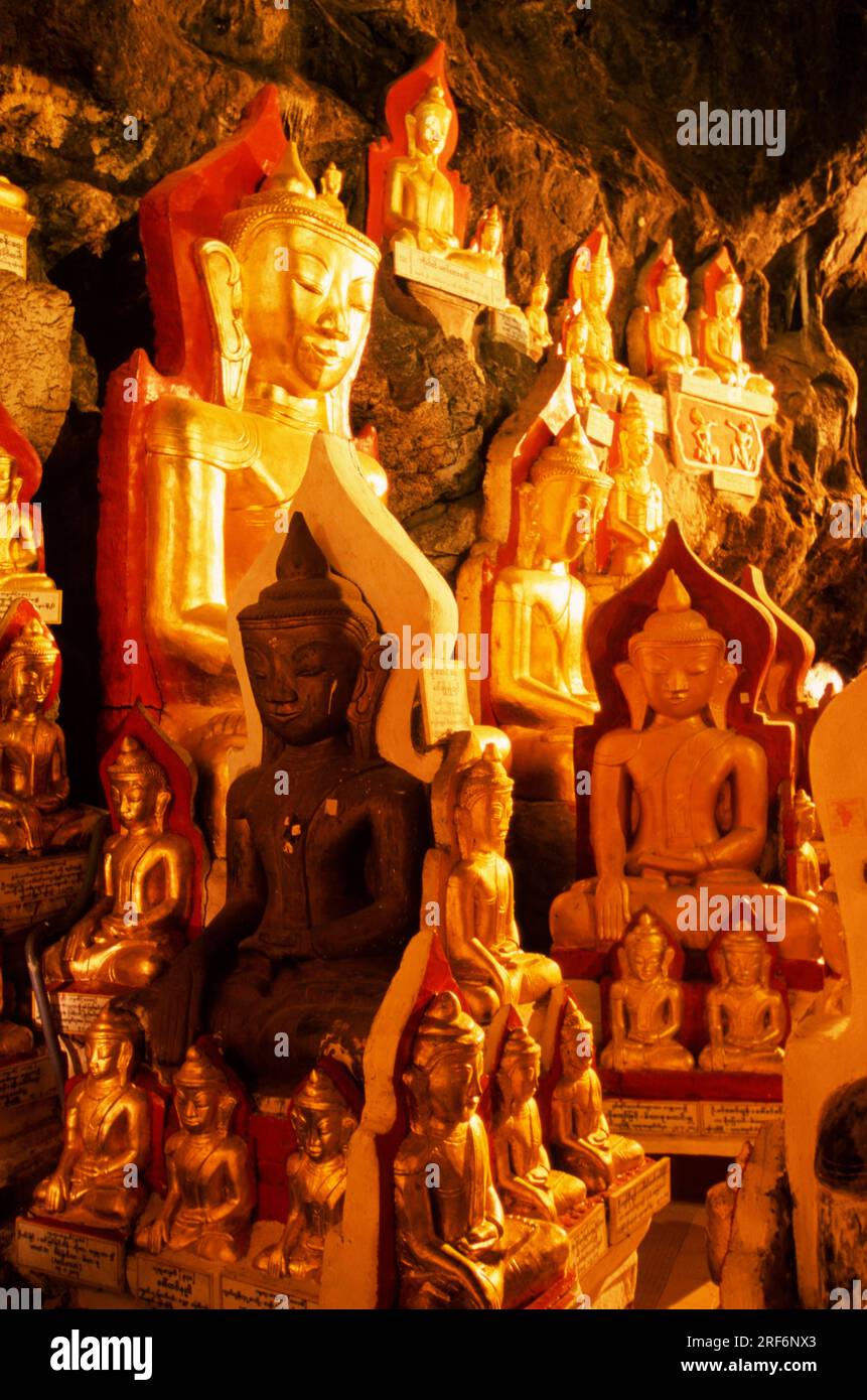 Buddha statues, Pindaya Caves, Pindaya, Myanmar Stock Photo - Alamy