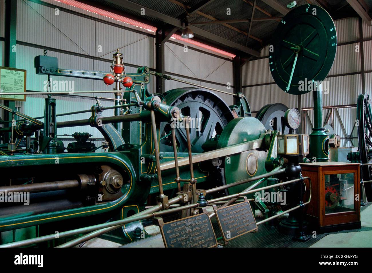 Machinery in old gold mine, Gold Reef City, South Africa Stock Photo ...