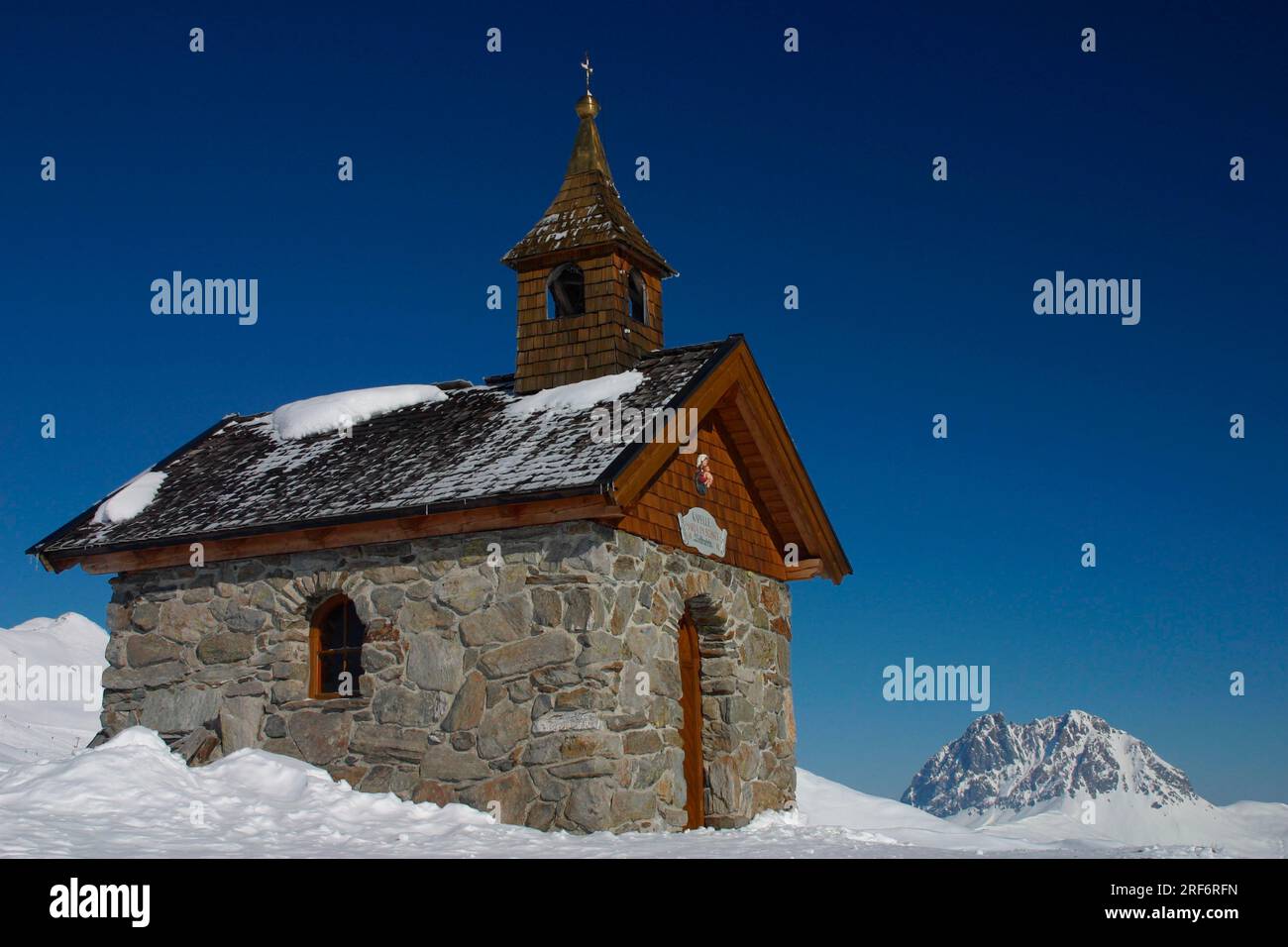 Chapel 'Maria im Schnee' in winter, Pinzgau, Austria, Alps Stock Photo ...