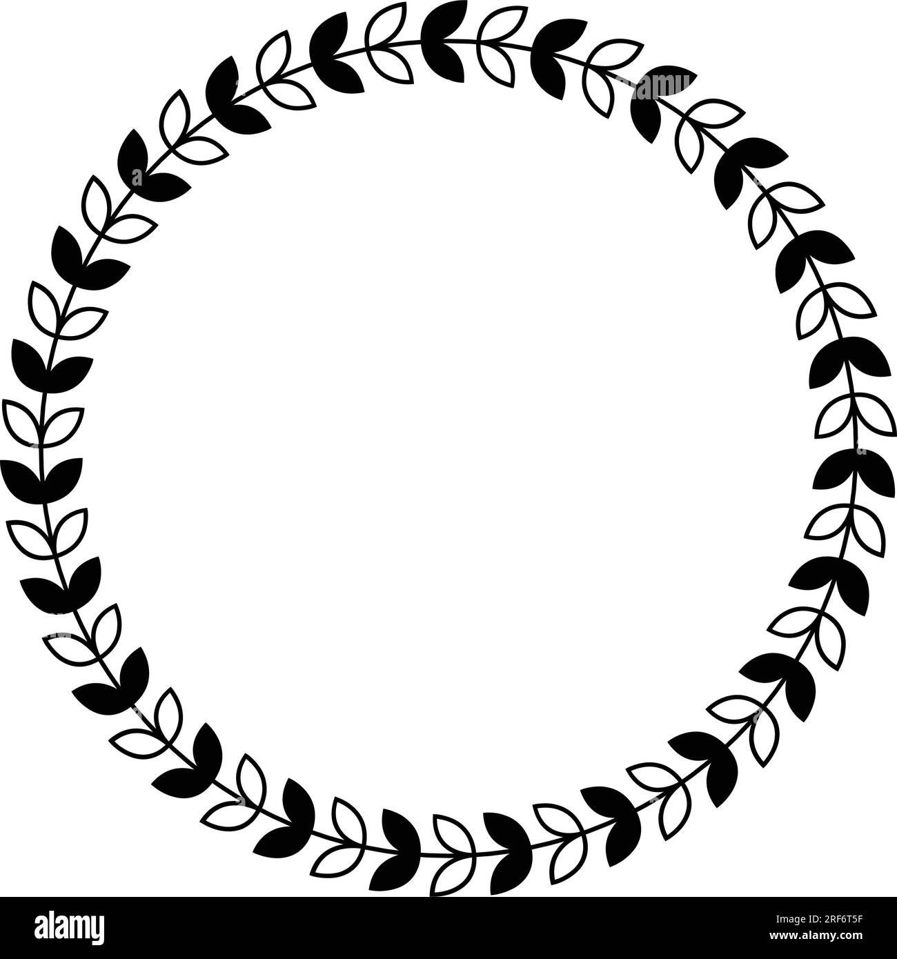 Floral circle border design rounded flower frame ring for decoration ...