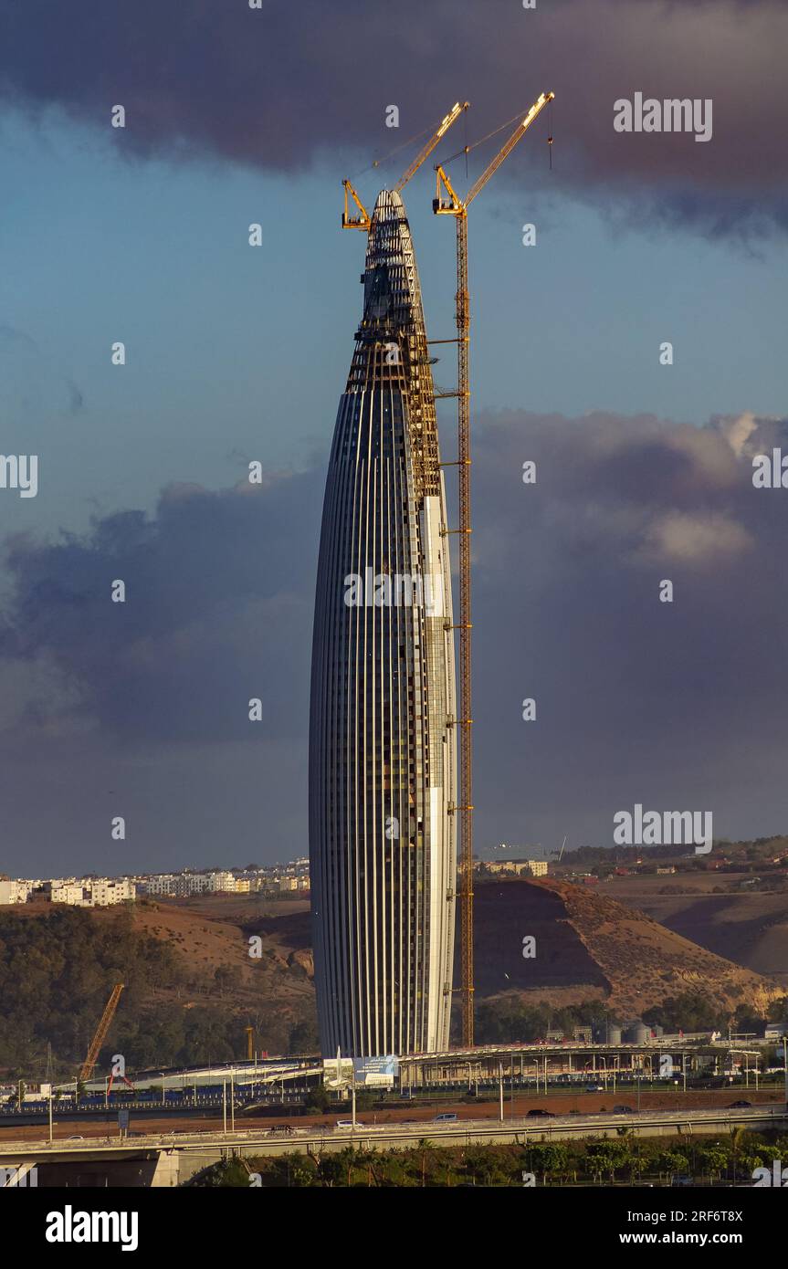 Morocco. Rabat. Mohammed VI Tower. The tallest tower in Morocco ...