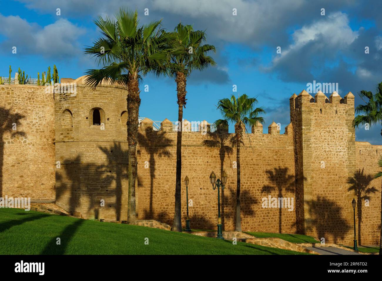Morocco. Rabat. The wall of the Kasbah of the Udayas initially built in ...