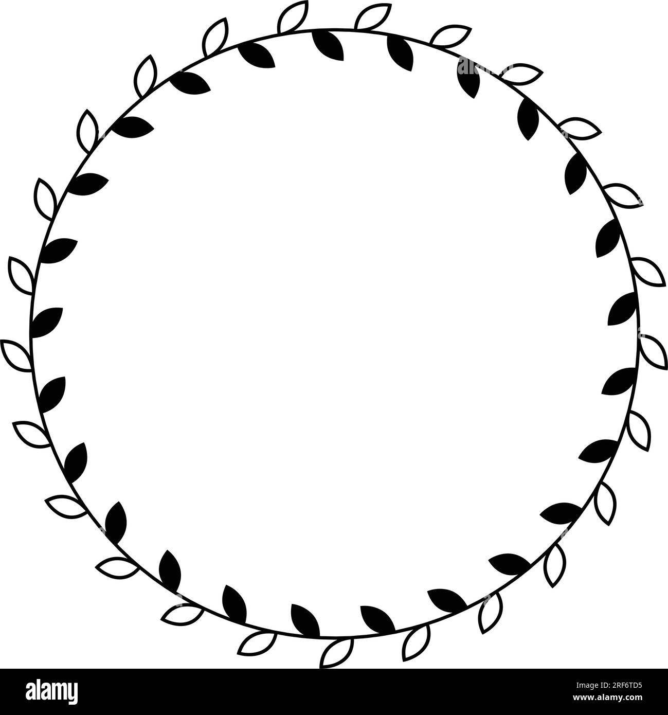 Floral circle border design rounded flower frame ring for decoration ...