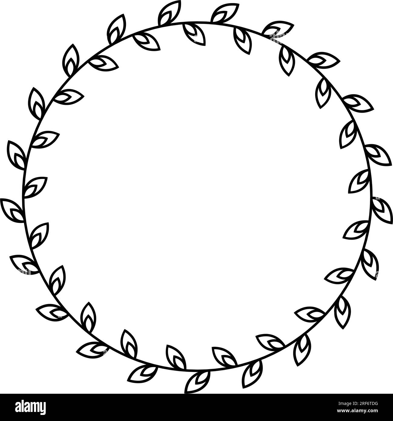 Floral circle border design rounded flower frame ring for decoration ...