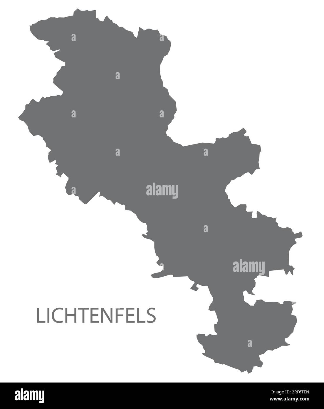 Lichtenfels German city map grey illustration silhouette shape Stock ...