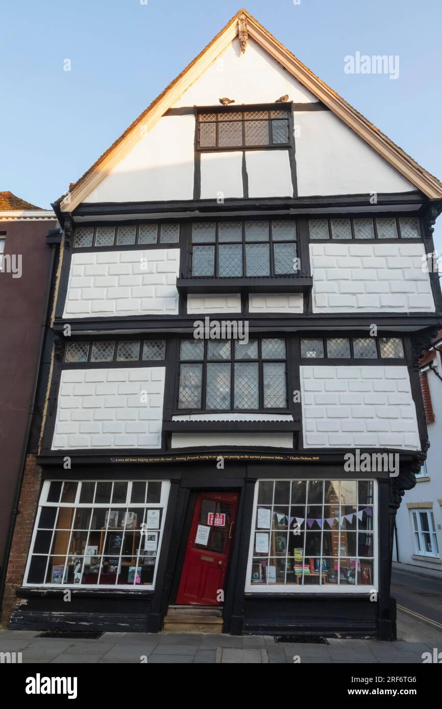England, Kent, Canterbury, The Famous Crooked House Bookshop made ...