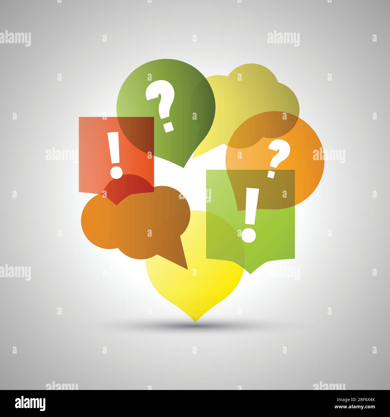 Question and Answer Colorful Speech Bubbles with Copy Space Stock ...