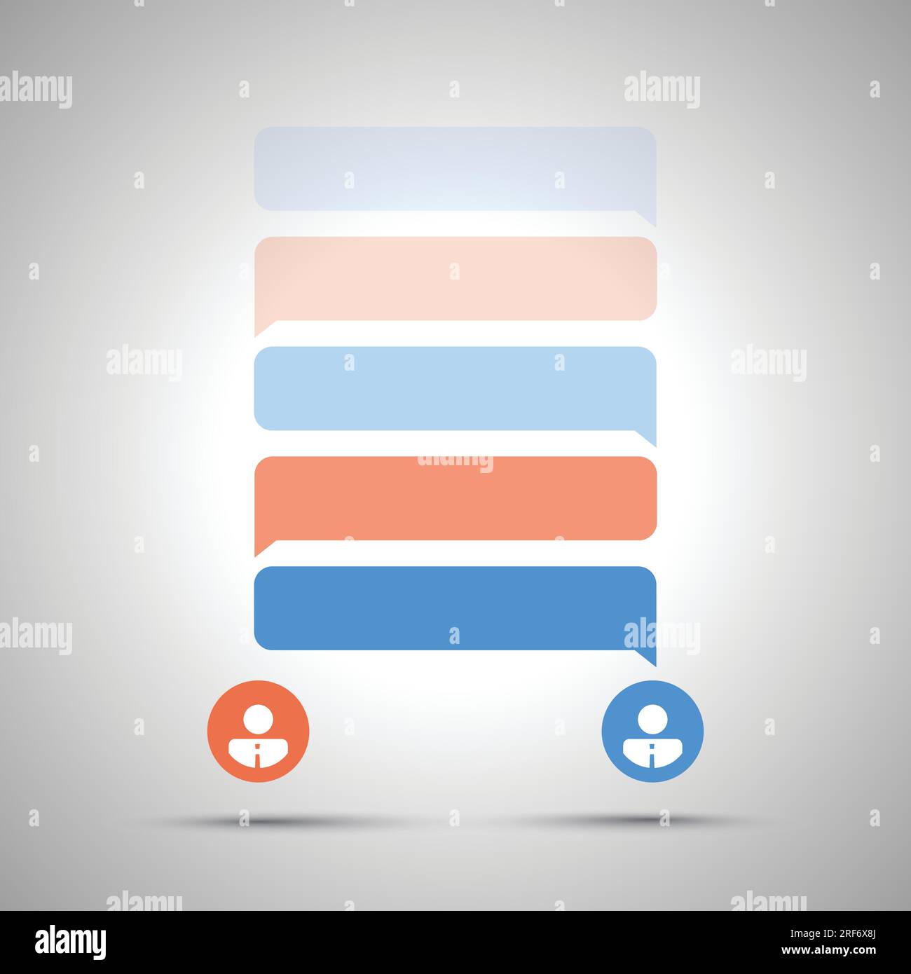 Chat Conversation Design Concept Colorful Speech Bubbles with Copyspace ...