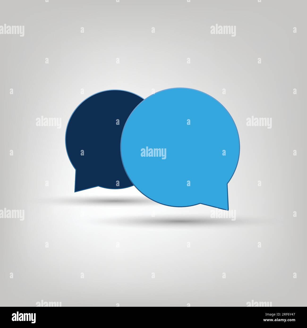 Chat, Conversation Design Concept - Blue Speech Bubbles with Copy Space ...