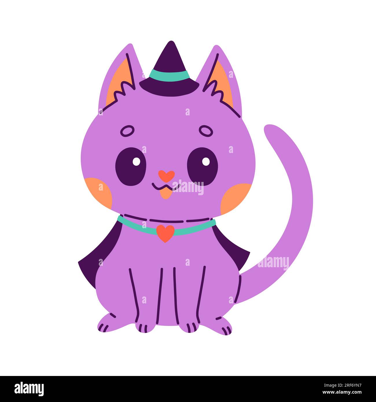 Purple Cat Clipart