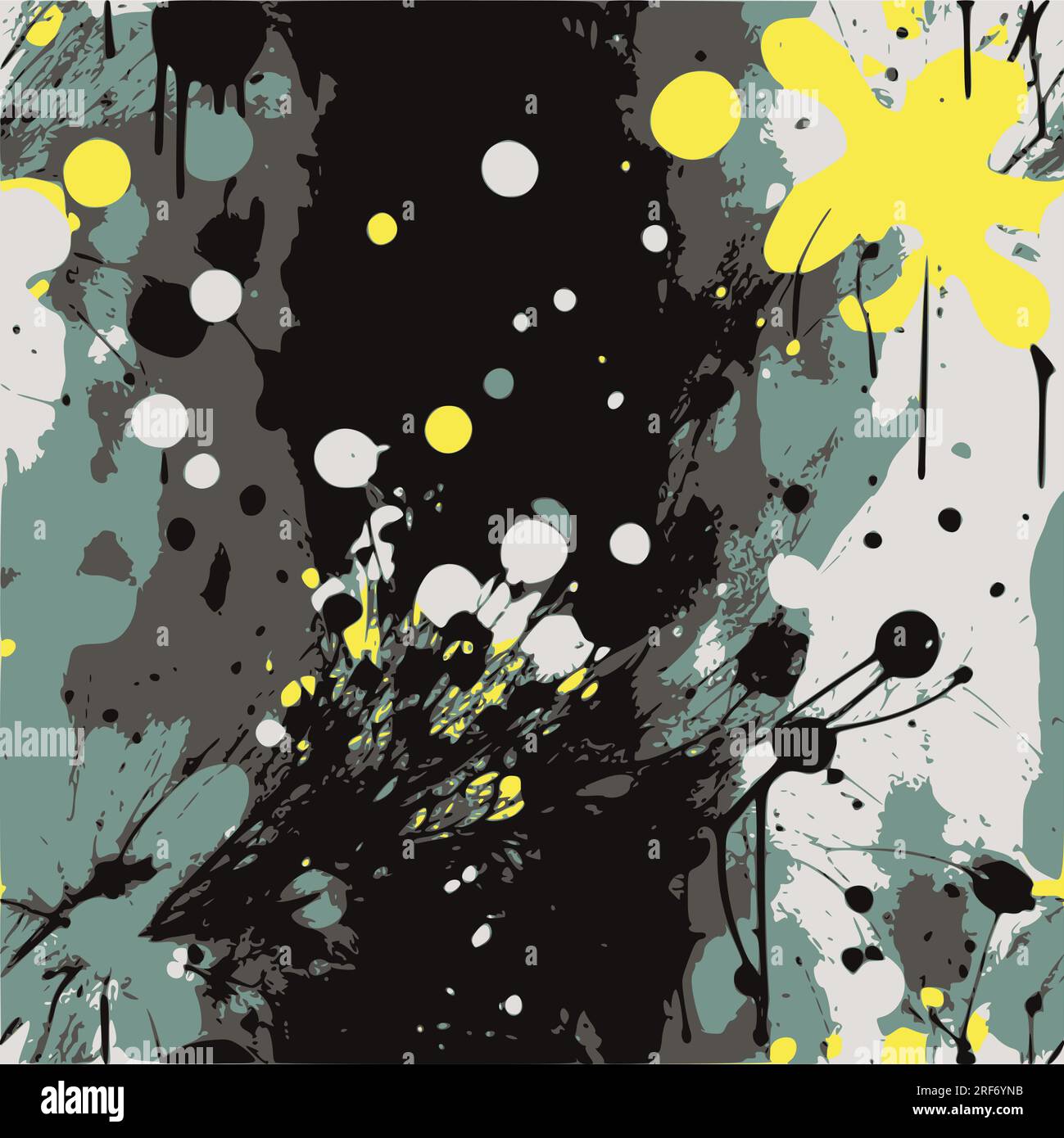 Graffiti curves seamless pattern with grunge effect Stock Vector Image ...