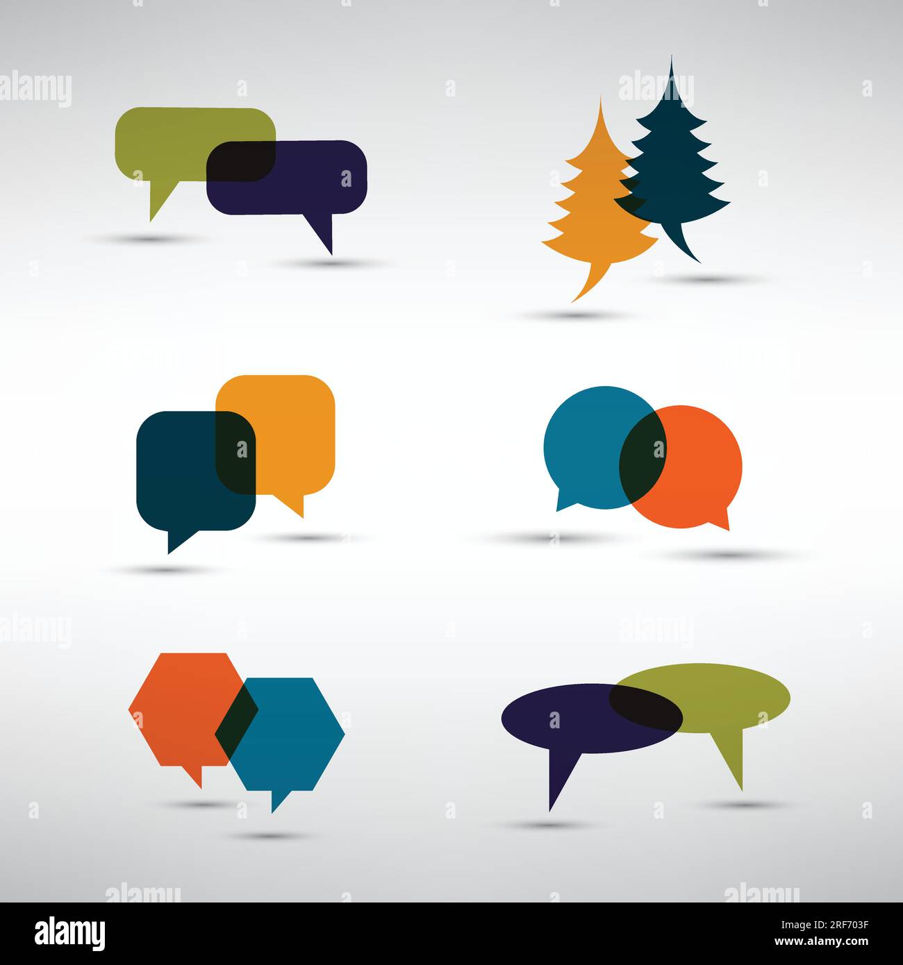 Set Of Colorful Speech Bubbles Stock Vector Image & Art - Alamy