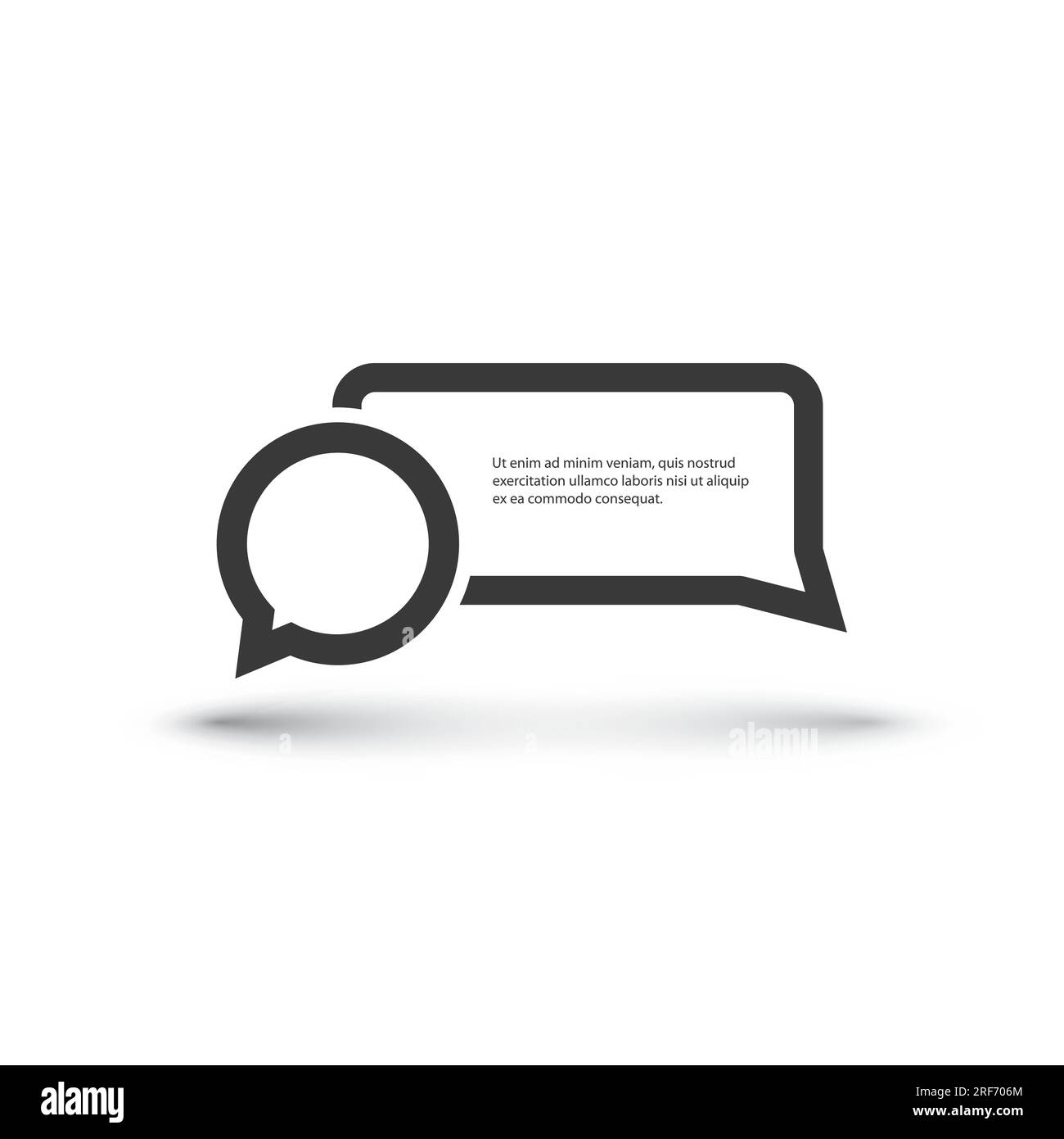Black and White Speech Bubbles Design Stock Vector Image & Art - Alamy