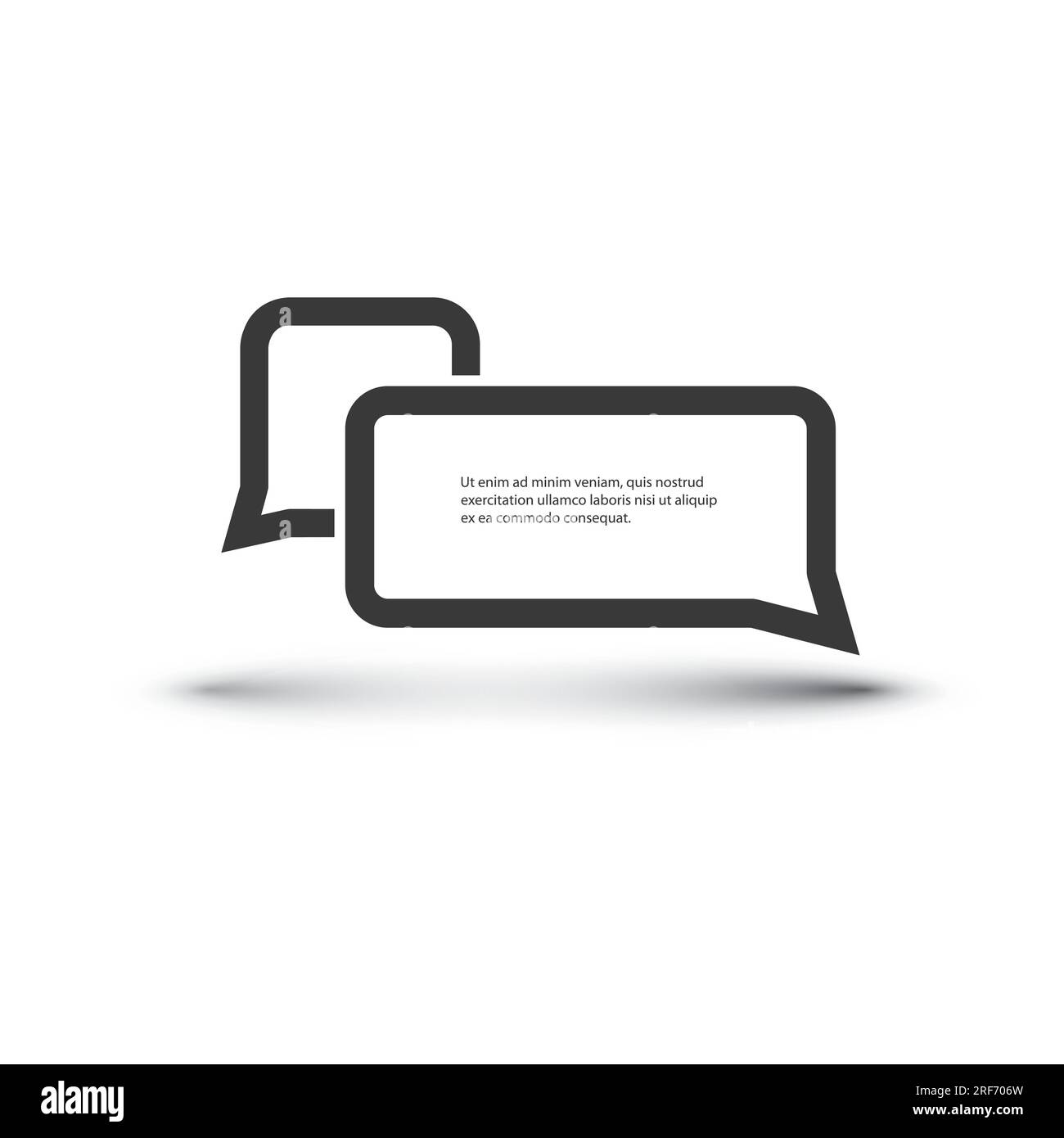 Black and White Speech Bubbles Design Stock Vector Image & Art - Alamy