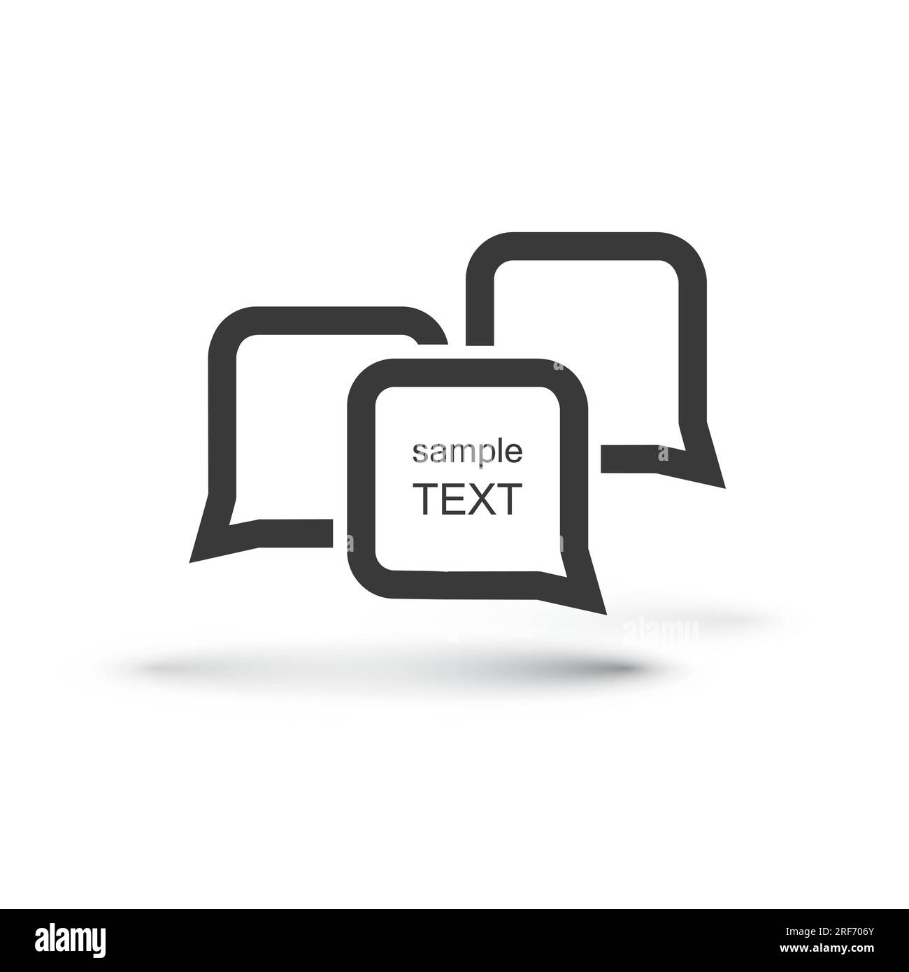 Black and White Speech Bubbles Design Stock Vector Image & Art - Alamy
