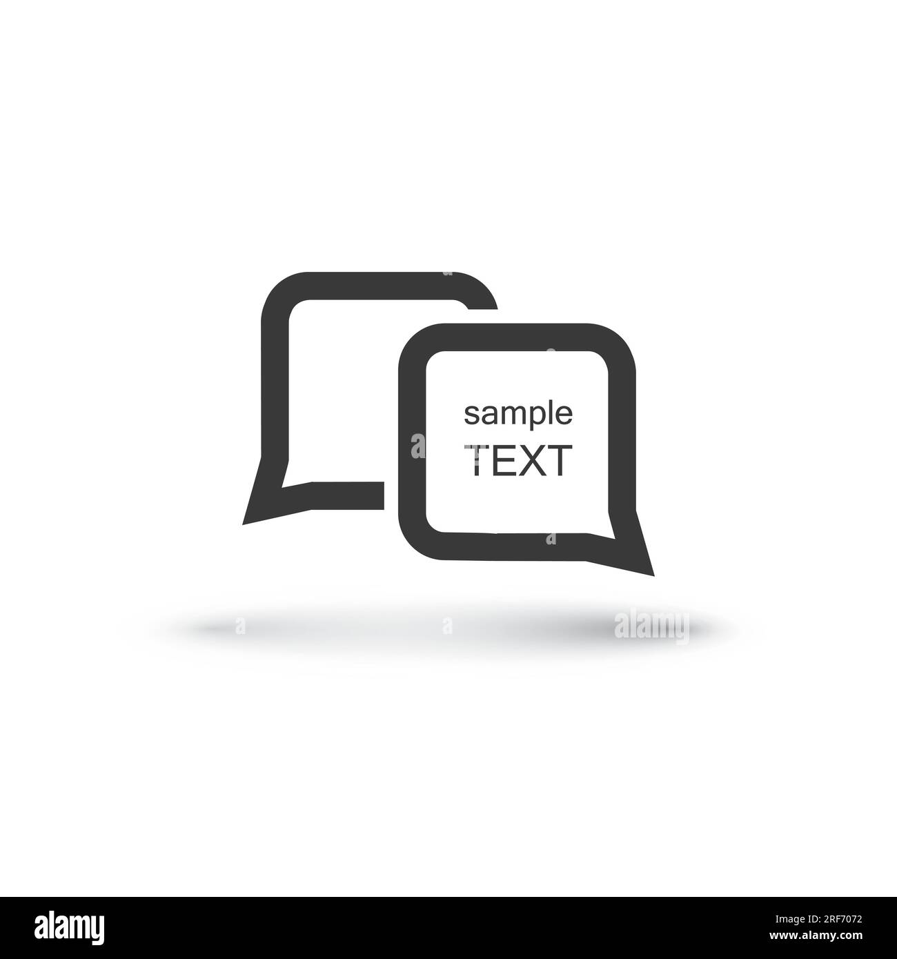 Black and White Speech Bubbles Design Stock Vector Image & Art - Alamy