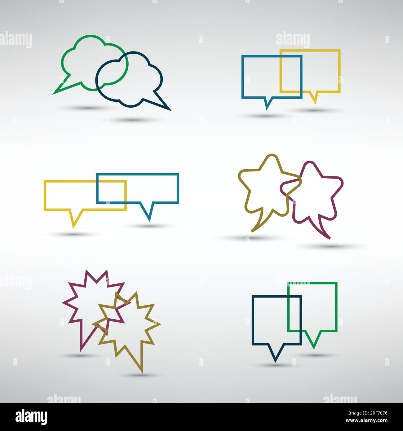 Colorful Speech Bubbles Design Set Stock Vector Image & Art - Alamy
