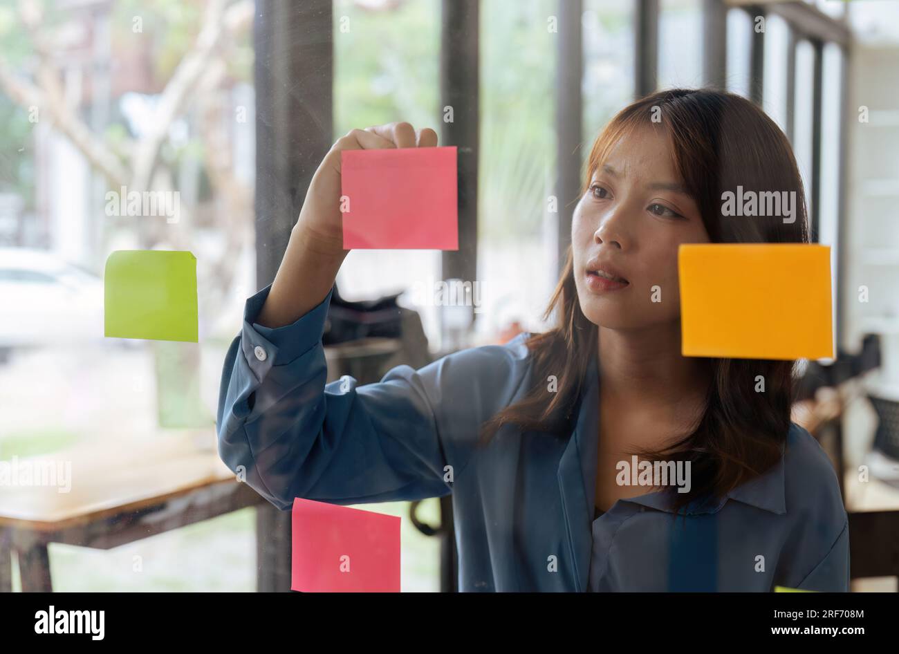 Creative design woman sticky note hi-res stock photography and images ...