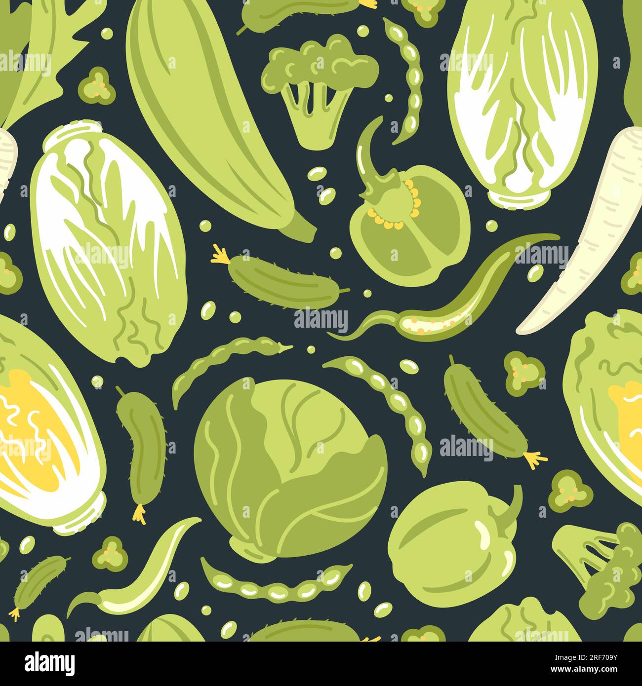 Green vegetables. Peking and white cabbage, cucumbers and beans, bell ...