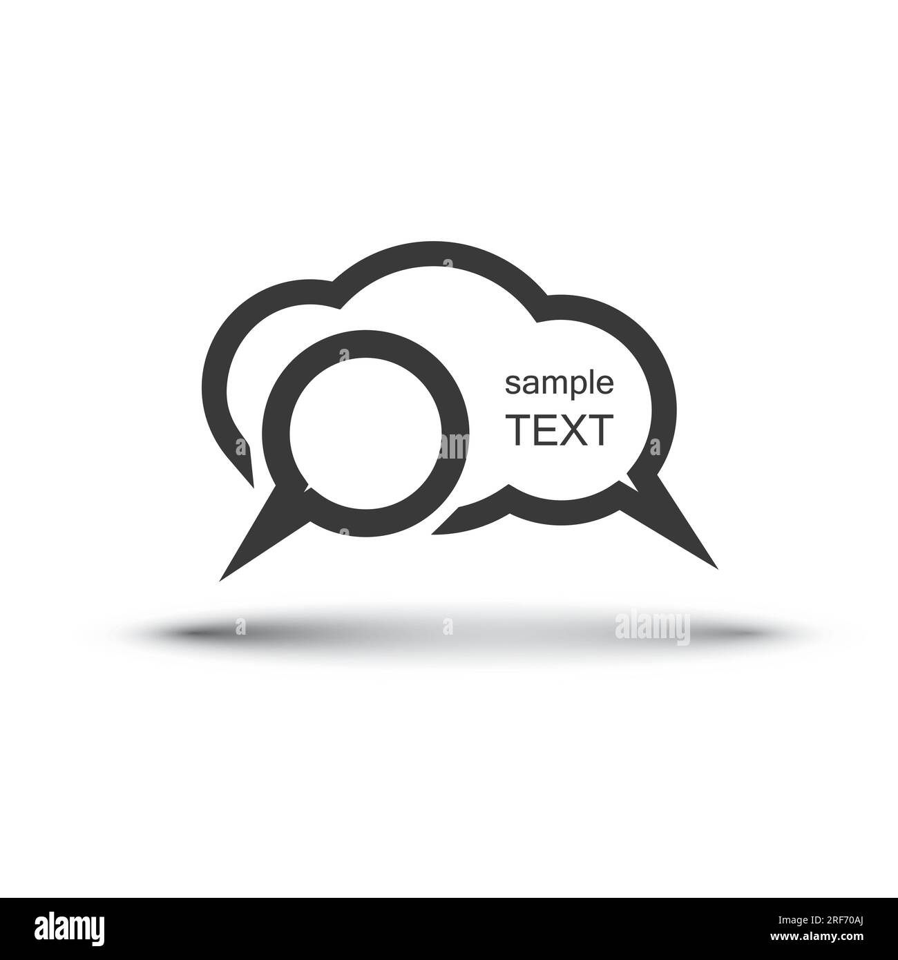 Black and White Speech Bubbles Design Stock Vector Image & Art - Alamy