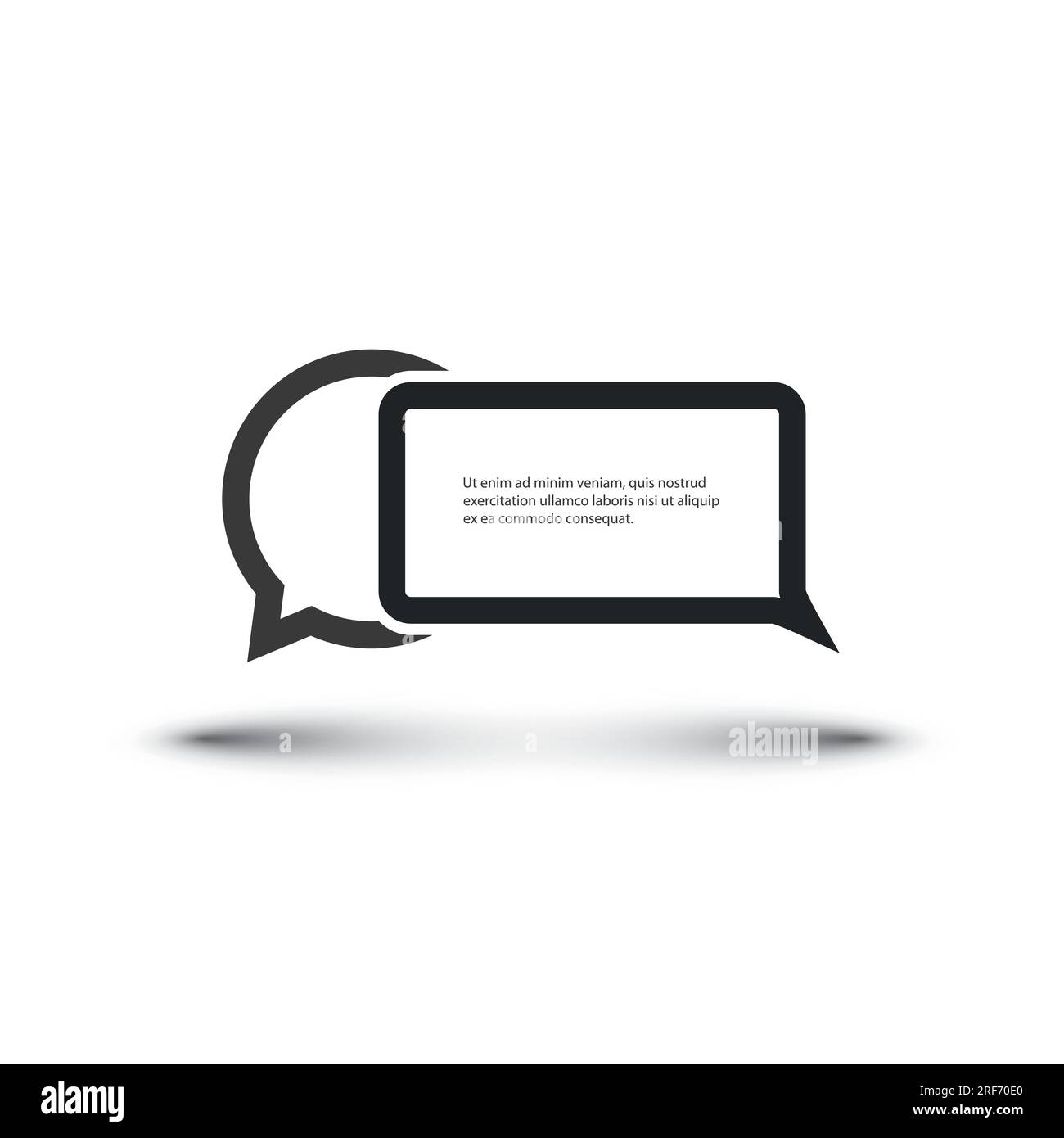 Black and White Speech Bubbles Design Stock Vector Image & Art - Alamy