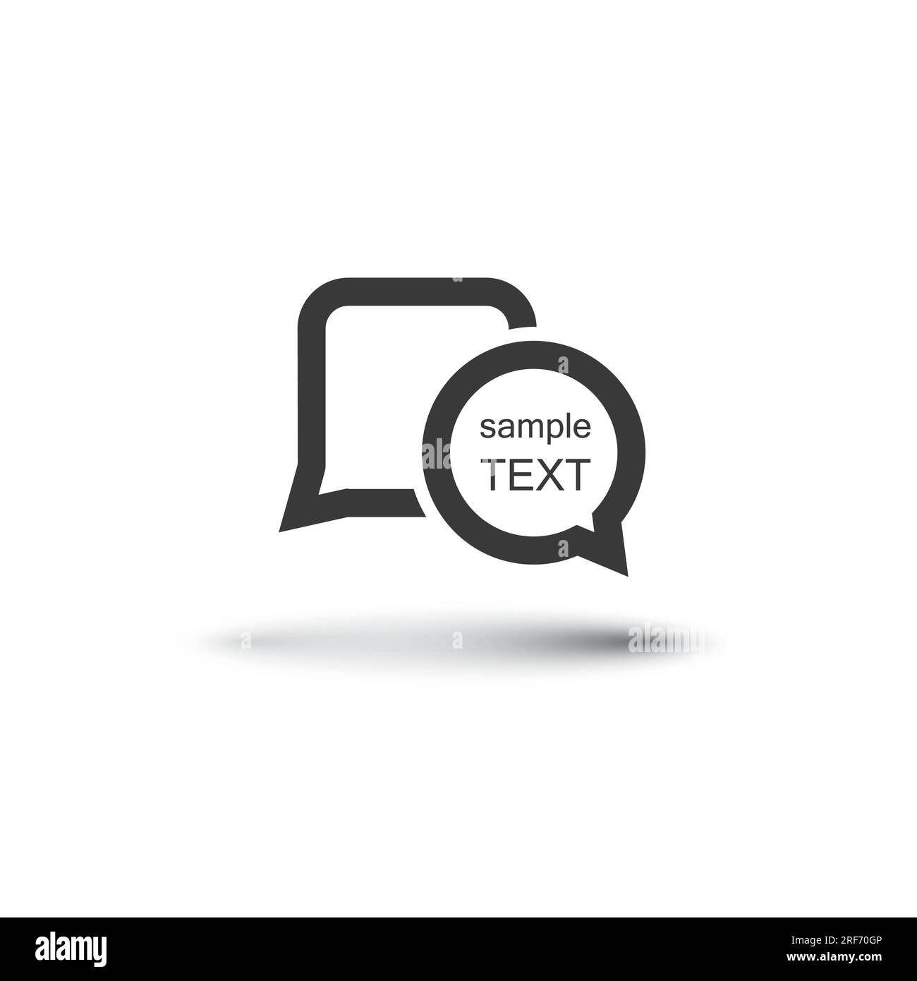 Black and White Speech Bubbles Design Stock Vector Image & Art - Alamy