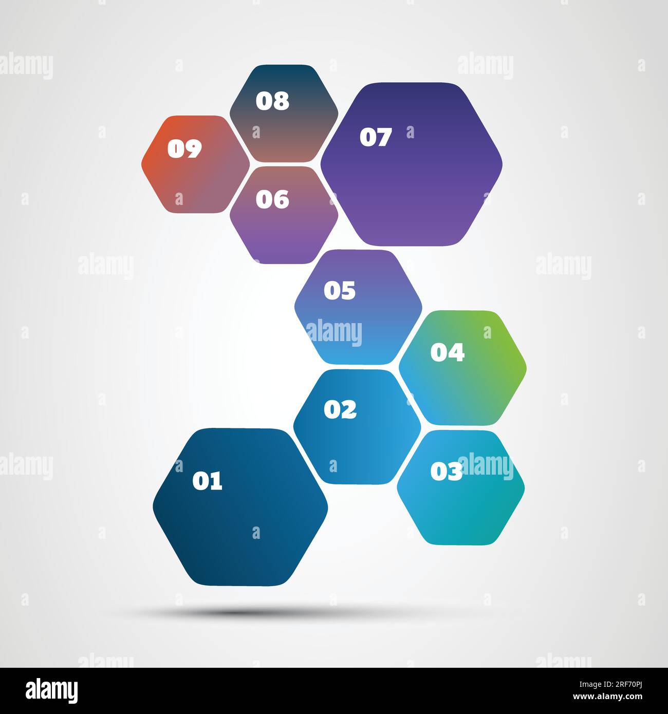 Colorful Modern Style Infographics Design - Minimalist Geometric Shapes ...