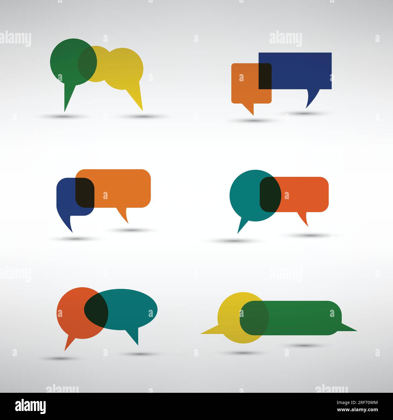 Couple speech bubbles illustration Stock Vector Images - Alamy