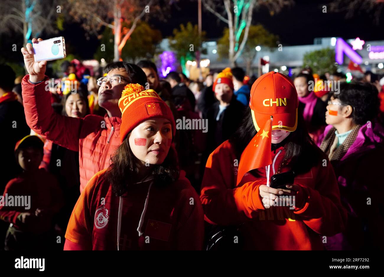 China fans ahead of the FIFA Women's World Cup 2023, Group D match at ...