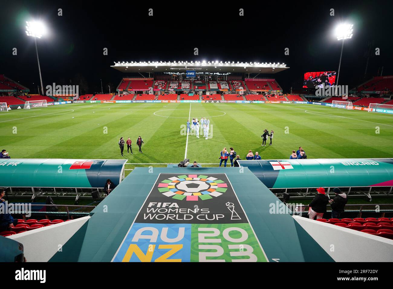 England players inspect the pitch ahead of the FIFA Women's World Cup ...