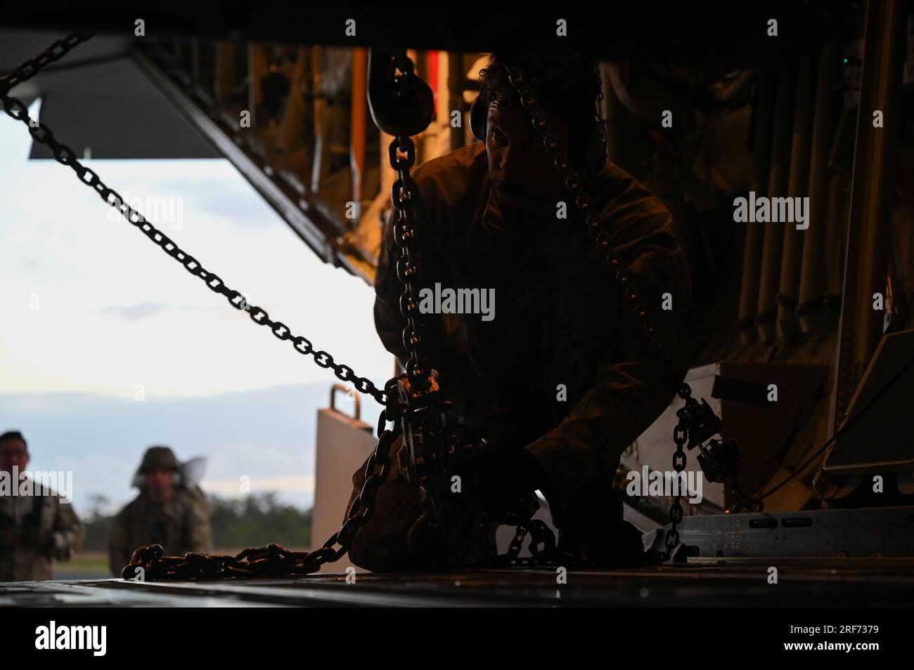 A U.S. Air Force loadmaster assigned to the 353rd Special Operations ...
