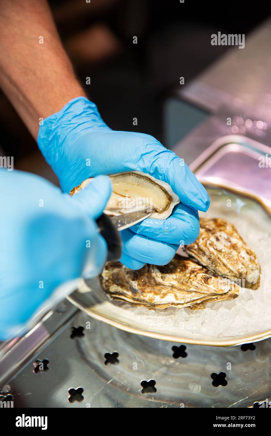 Luxury food chef close up hands hi-res stock photography and images - Alamy