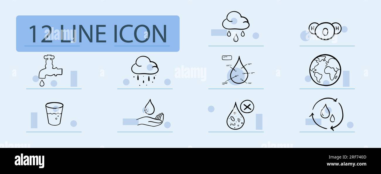 Liquid line icon. Drop, water, moisture, thirst, fluid, drink, life ...