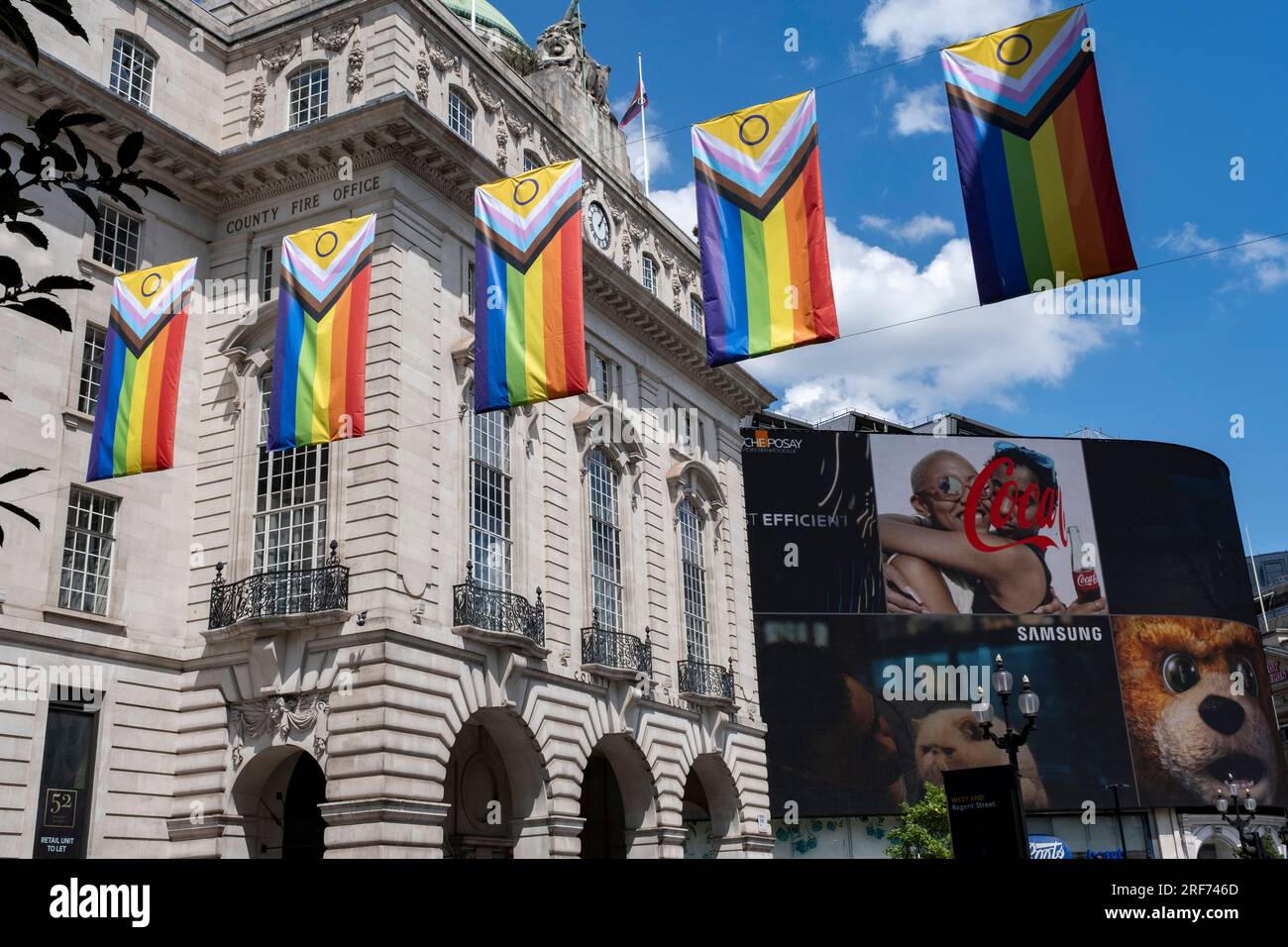 Intersex Inclusive Pride flags high above Regent Street in advance of ...
