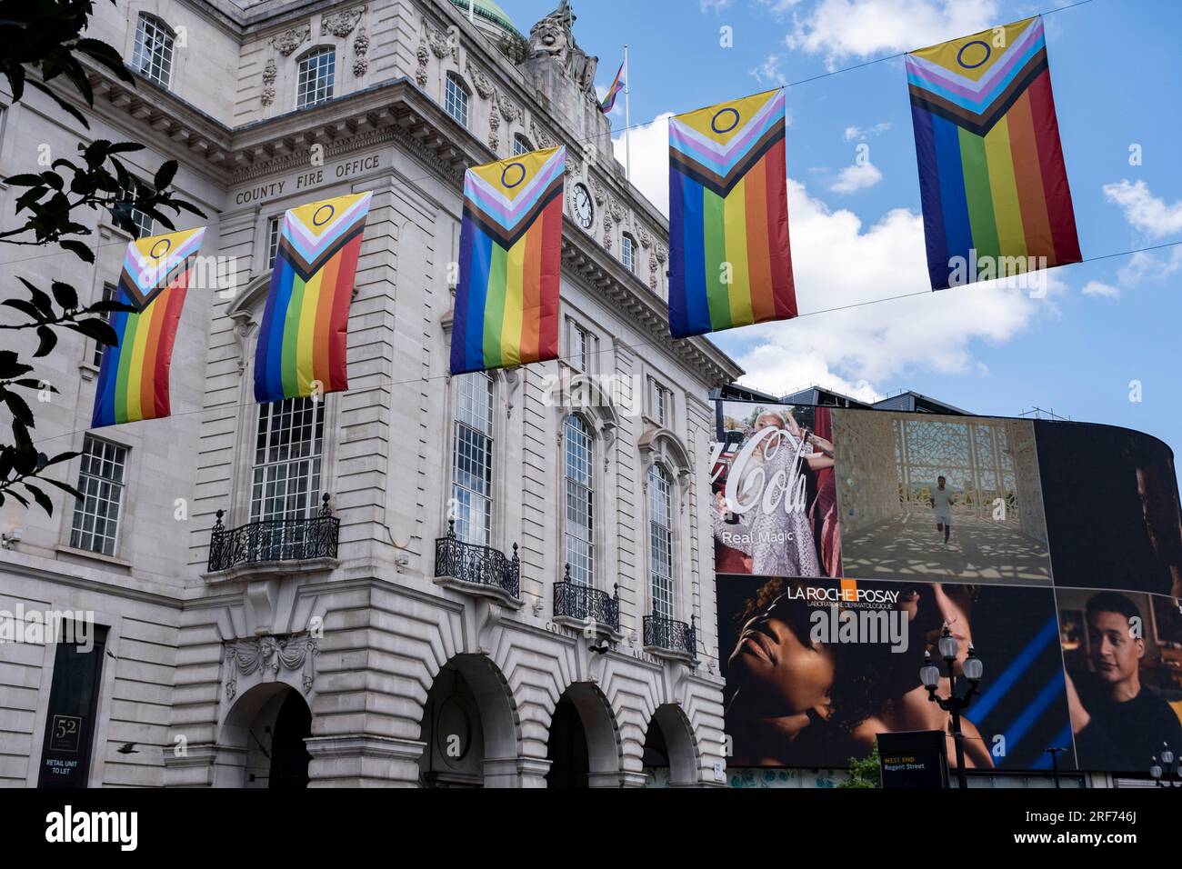 Intersex Inclusive Pride flags high above Regent Street in advance of ...