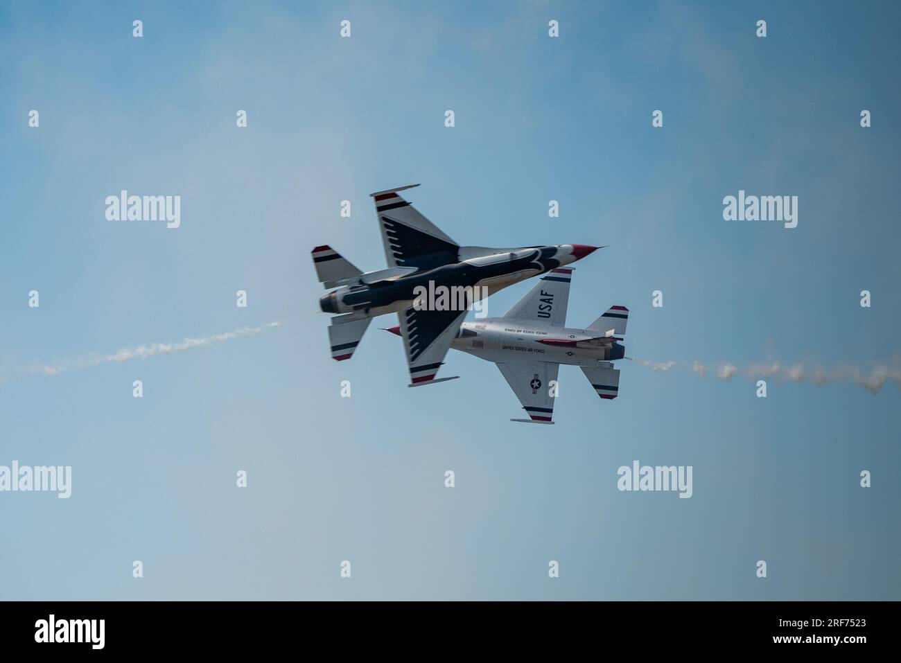 The U.S. Air Force Demonstration Squadron "Thunderbirds" perform at the ...