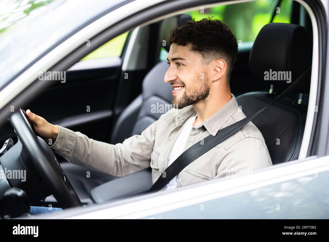 Relaxed young hispanic man beard hi-res stock photography and images ...