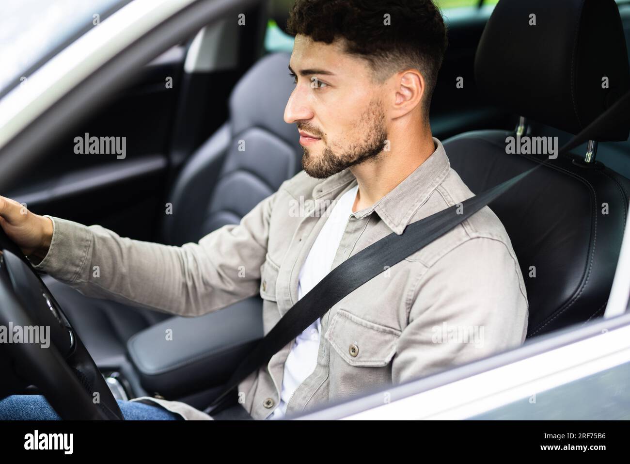 Relaxed young hispanic man beard hi-res stock photography and images ...