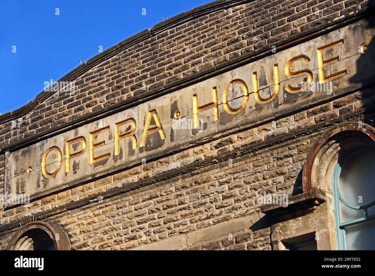 Engraved sign over the Opera House, Buxton Stock Photo - Alamy
